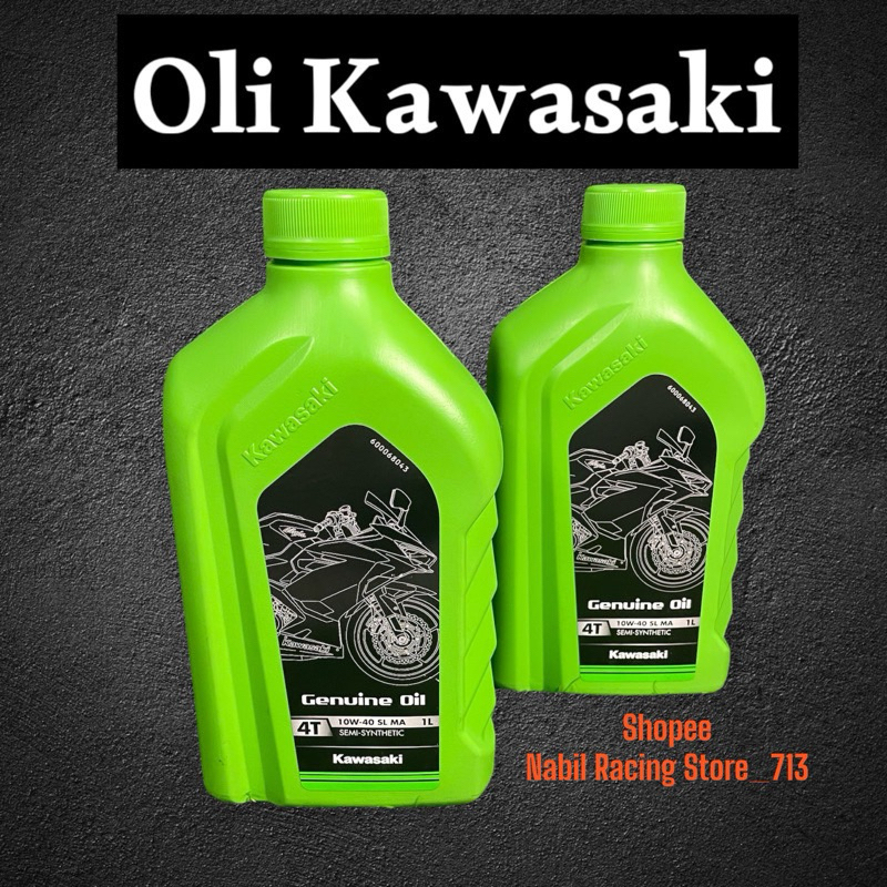 Jual OLI Mesin KAWASAKI 4T 10W 40 UKURAN 1LITER 1 L Oil original kgp ...