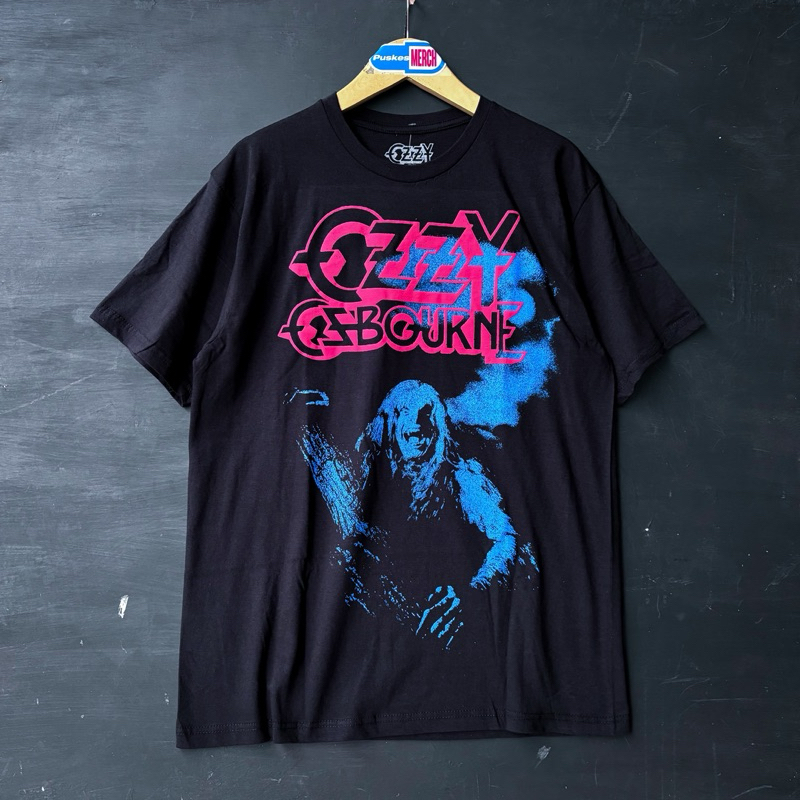 Jual KAOS BAND OFFICIAL OZZY OSBOURNE - BARK AT THE MOON PUFF PAINT ...