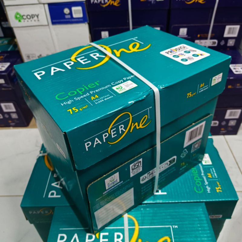 Jual KERTAS HVS A4 75 GRAM PAPERONE 1 DUS ( KARGO ) | Shopee Indonesia