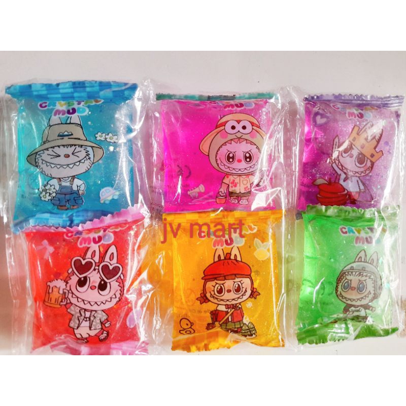 Jual SLIME PACK ISI 6 PCS LABUBU SANRIO DINO CRYSTAL MUD | Shopee Indonesia