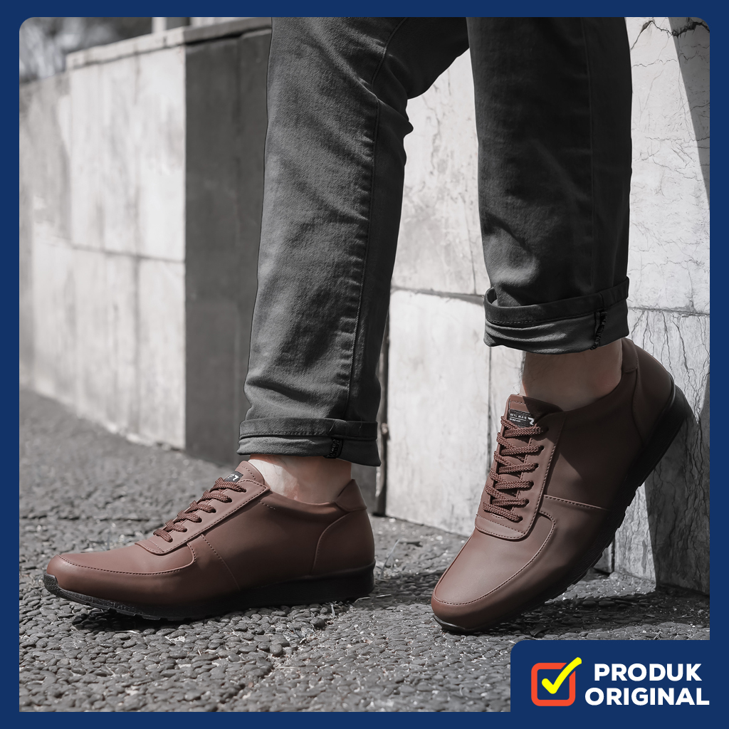 Jual ALLEGRO CHOCO ORIGINAL x REYL MAN Sepatu Sneakers Coklat Pria Kets Tali Casual Jalan Santai ...