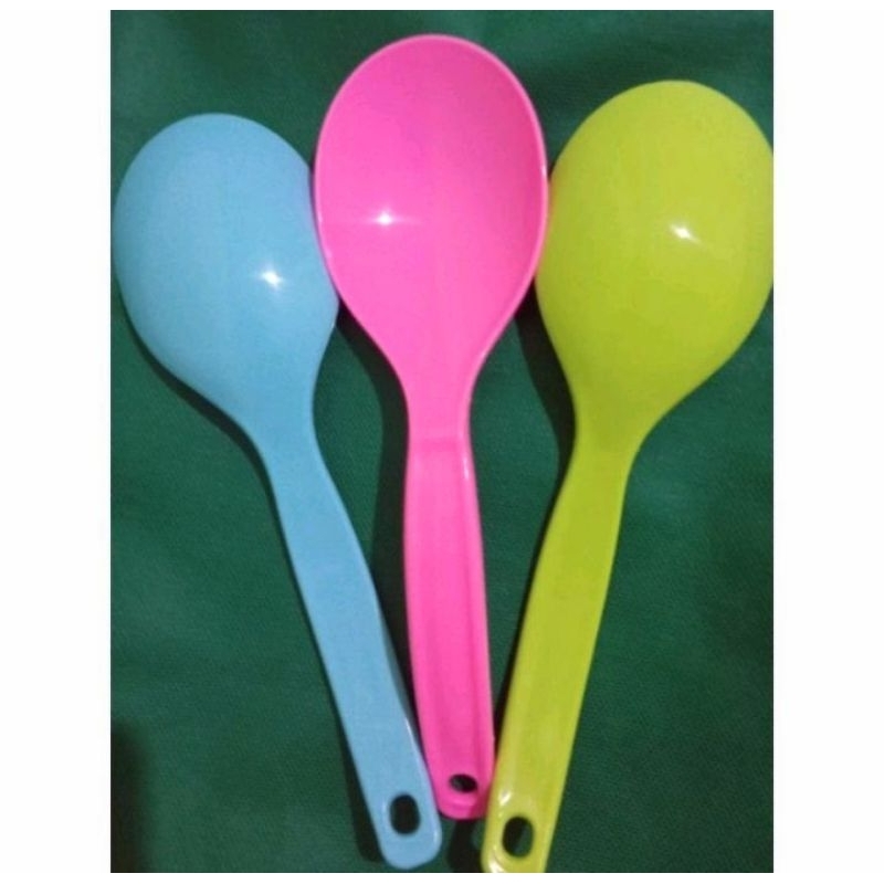 Jual ENTONG NASI PLASTIK CENTONG NASI TEBAL WARNA WARNI HOKI CENTONG ...