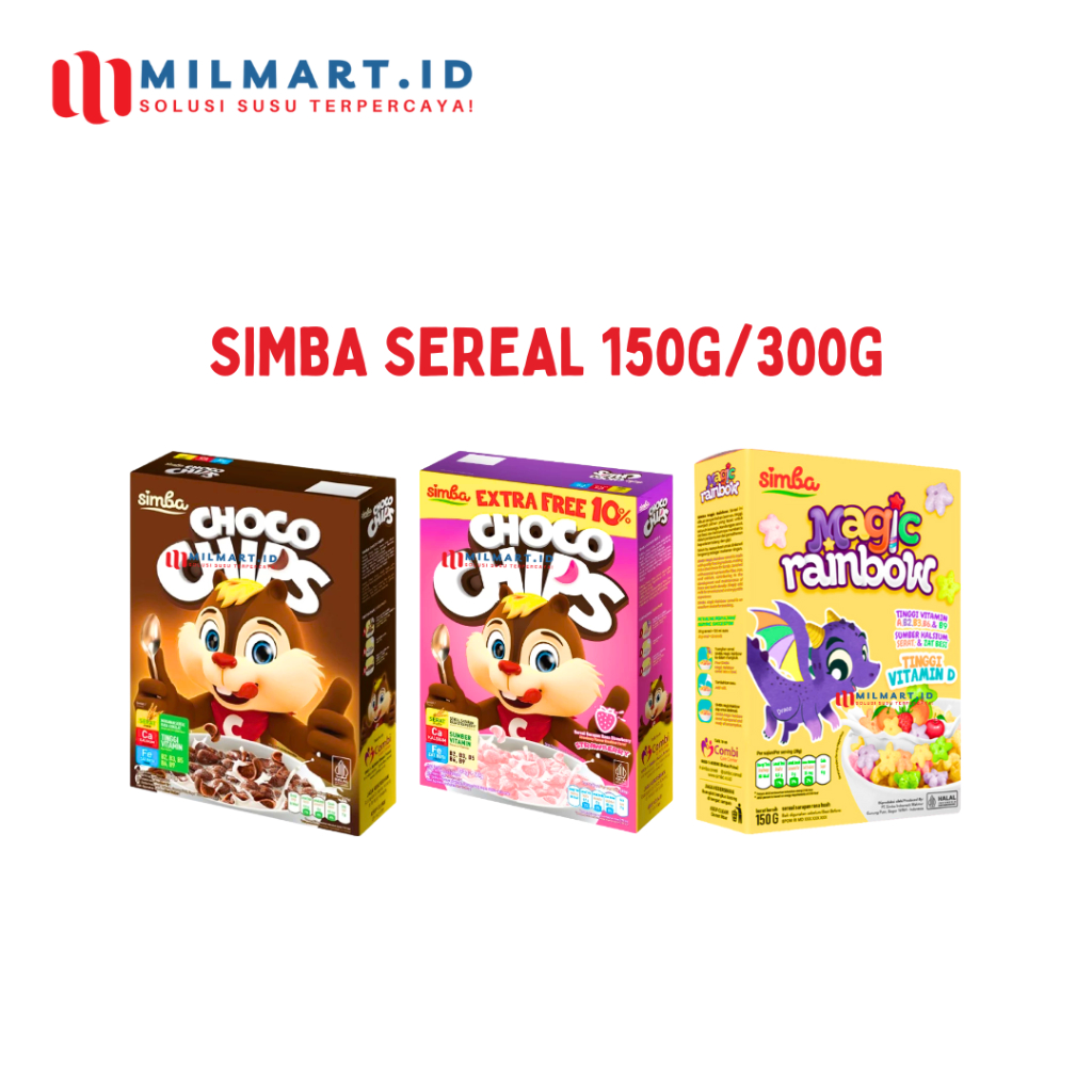 Jual SEREAL SIMBA CHOCO CHIPS CEREAL SARAPAN COKLAT STRAWBERRY RAINBOW ...