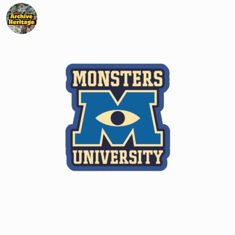 Jual sticker Monster University logo cartoon film kartun diecut stiker ...