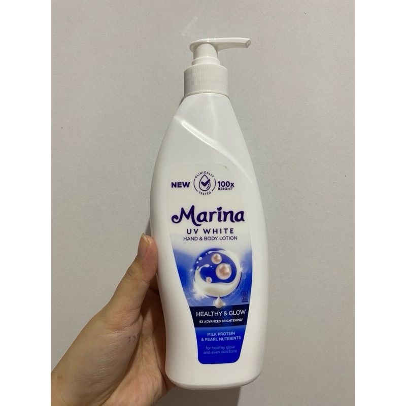 Jual MARINA UV WHITE HAND & BODY LOTION 350ML ( KEMASAN BARU ) | Shopee ...