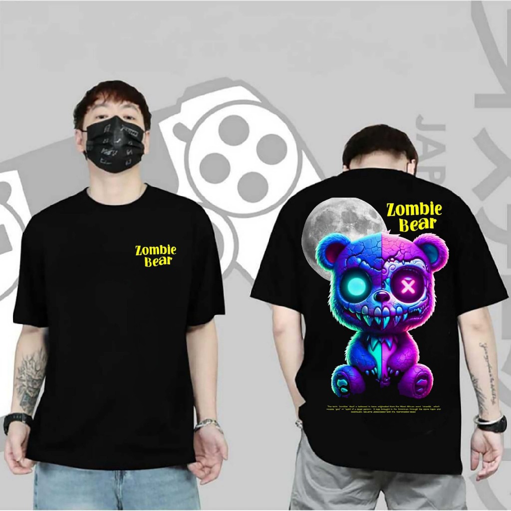 Jual BAJU KAOS PRIA DISTRO ZOMBIE BEAR KAOS PRIA SABLON PUNGGUNG BAJU ...