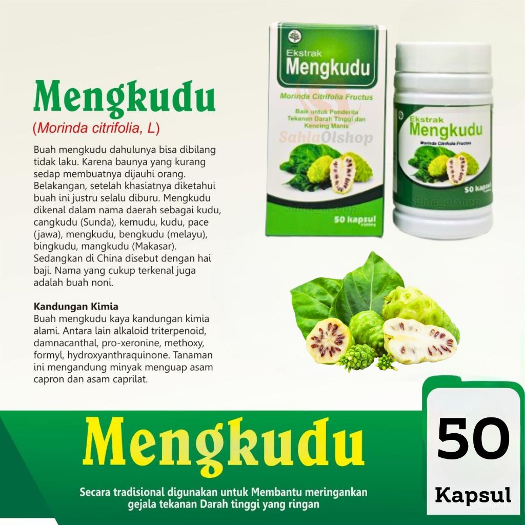 Jual Ekstrak Kapsul Buah Mengkudu Asli Original Jamu Obat Penurun Darah ...