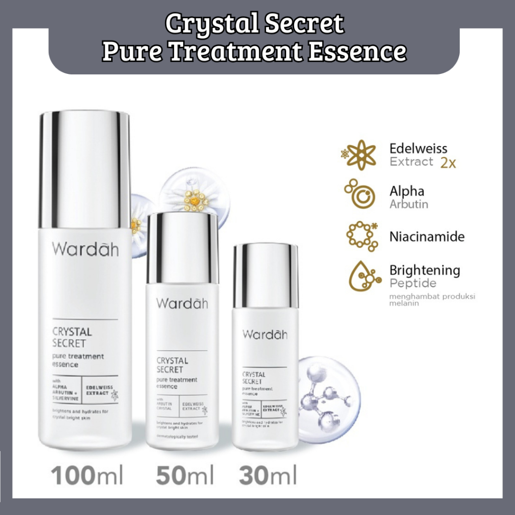 Jual Wardah Crystal Secret Pure Treatment Essence 30ml | 50ml | 100ml ...