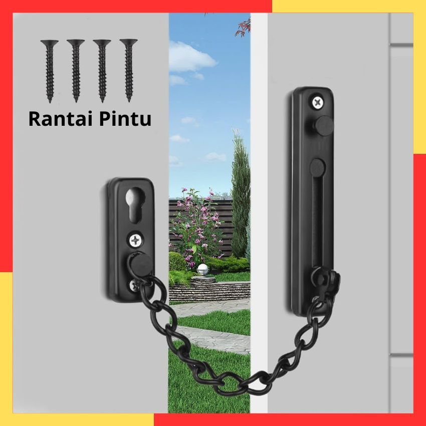 Jual Grendel Pintu Rumah Rantai Anti Maling Stainless Steel Security ...