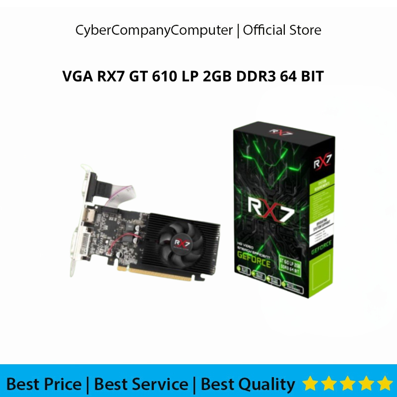 Jual New VGA CARD RX7 GT 610 LP 2GB DDR3 64 BIT REAL CAPACITY RESMI | Shopee Indonesia