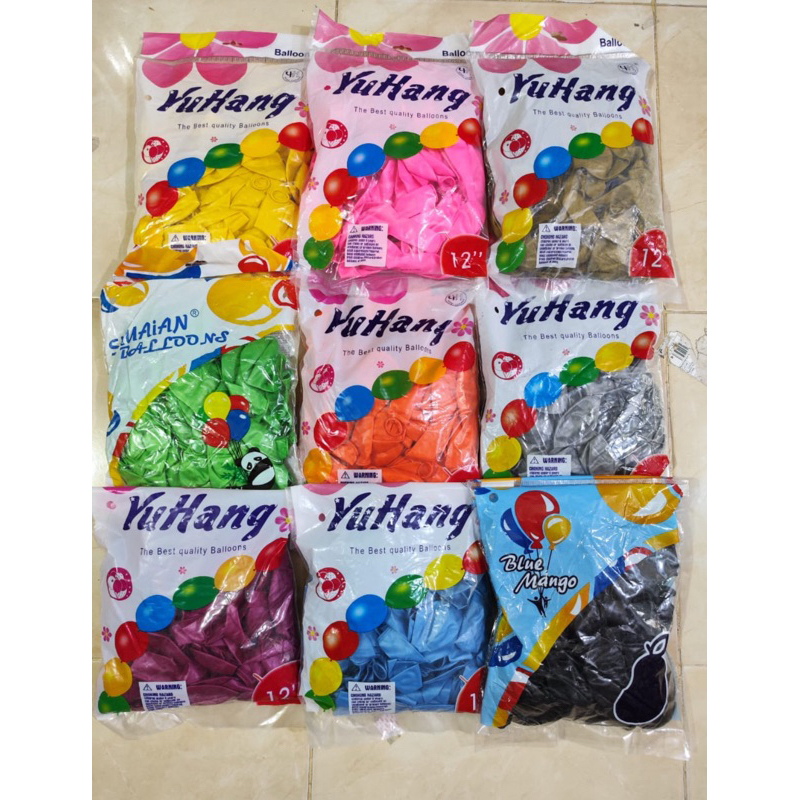 Jual Balon latex metalik ukuran 12 inch / Balon ulang tahun ( isi 25 ...