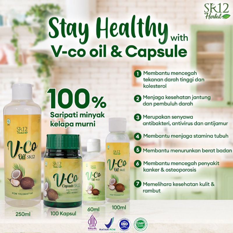 Jual SR12 VCO Virgin Coconut Oil dan Capsule terbuat dari Minyak Kelapa ...