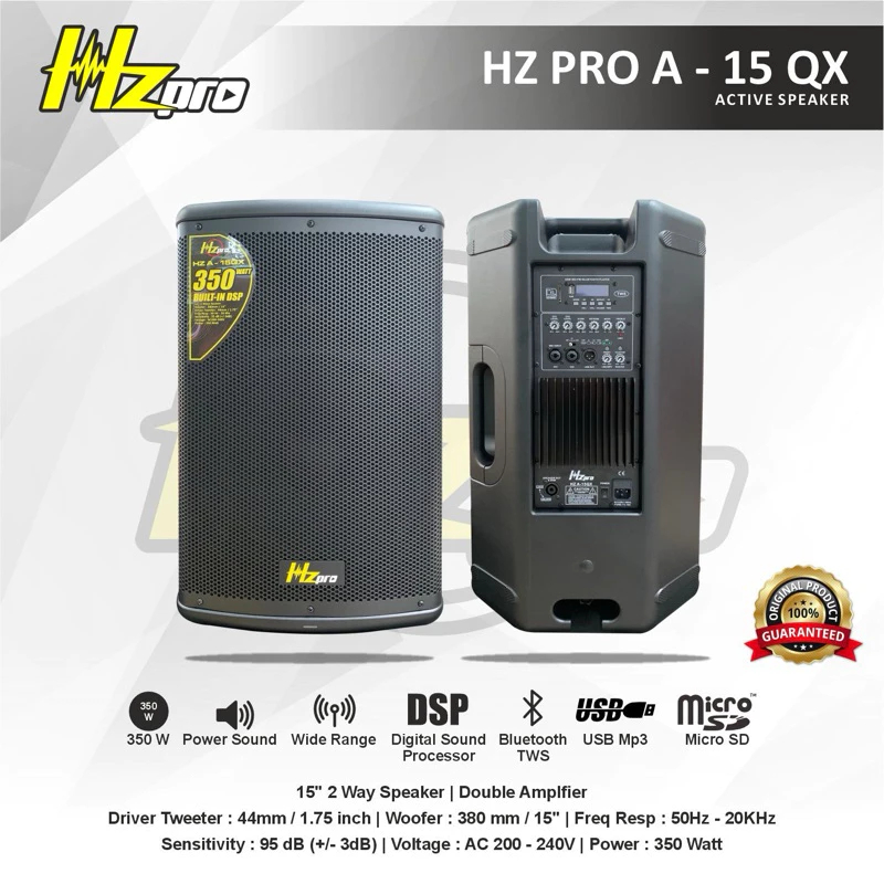 Jual Speaker Aktif HZPRO 15 QX Power 350 Watt | Shopee Indonesia
