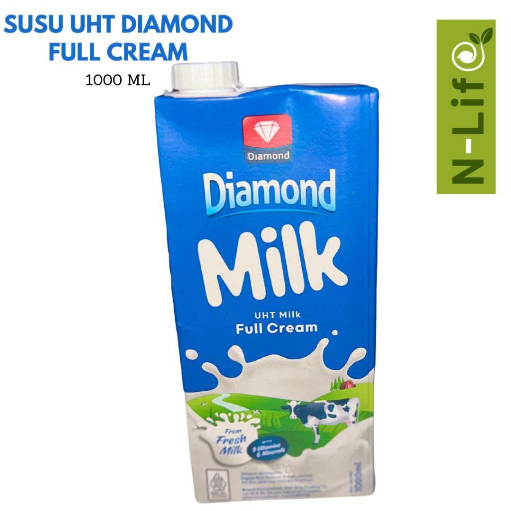 Jual Susu Diamond Milk UHT Full Cream 1 Liter INSTANT/SAMEDAY | Shopee Indonesia
