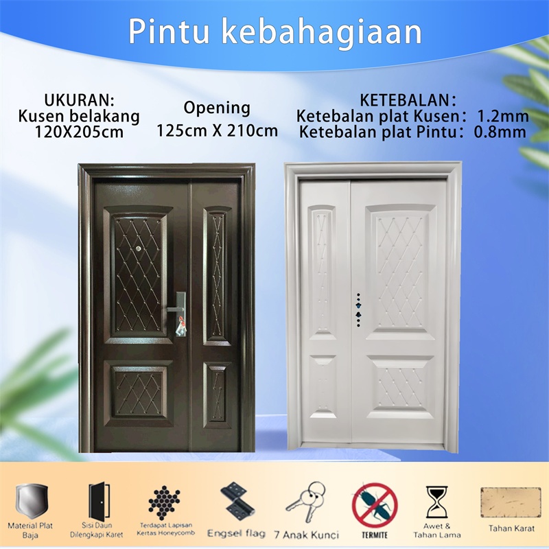 Jual （Kebahagiaan） Pintu Baja Mom & Son/ PINTU SINGLE BAJA PINTU RUMAH ...