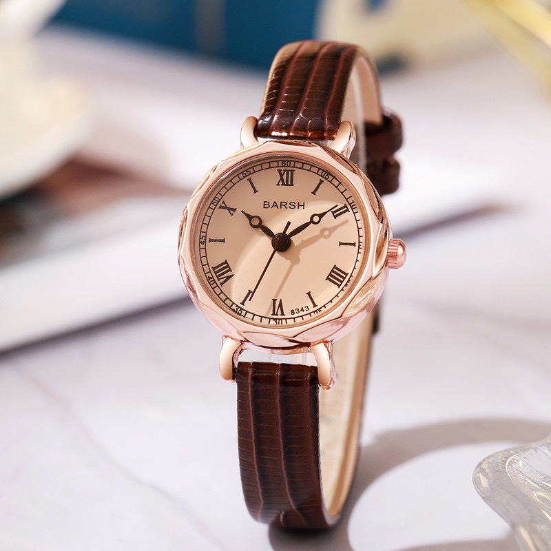 Jual Jam Tangan Kulit Mewah Cantik Elegan Simpel Merk Barsh Analog ...
