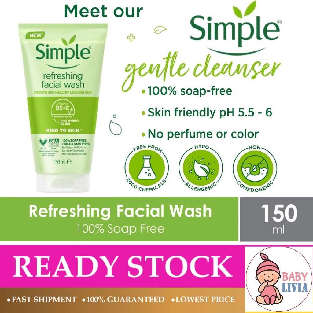 Jual Simple Facial Wash 150ML ORIGINAL | Shopee Indonesia