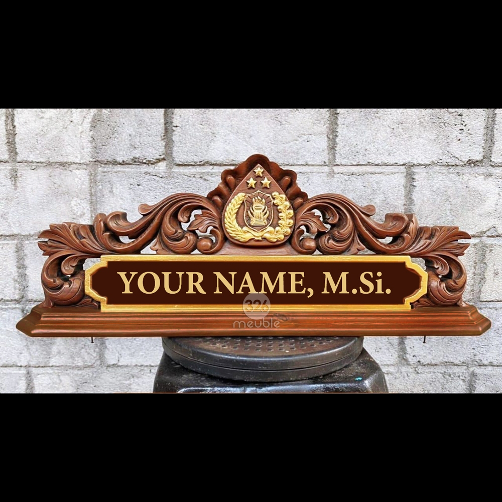 Jual Papan Nama Meja Kantor - Papan Nama Kayu Ukiran Jati - Papan Nama ...