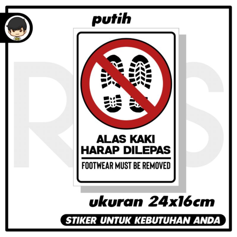 Jual stiker lepas sepatu alas kaki sticker rambu | Shopee Indonesia