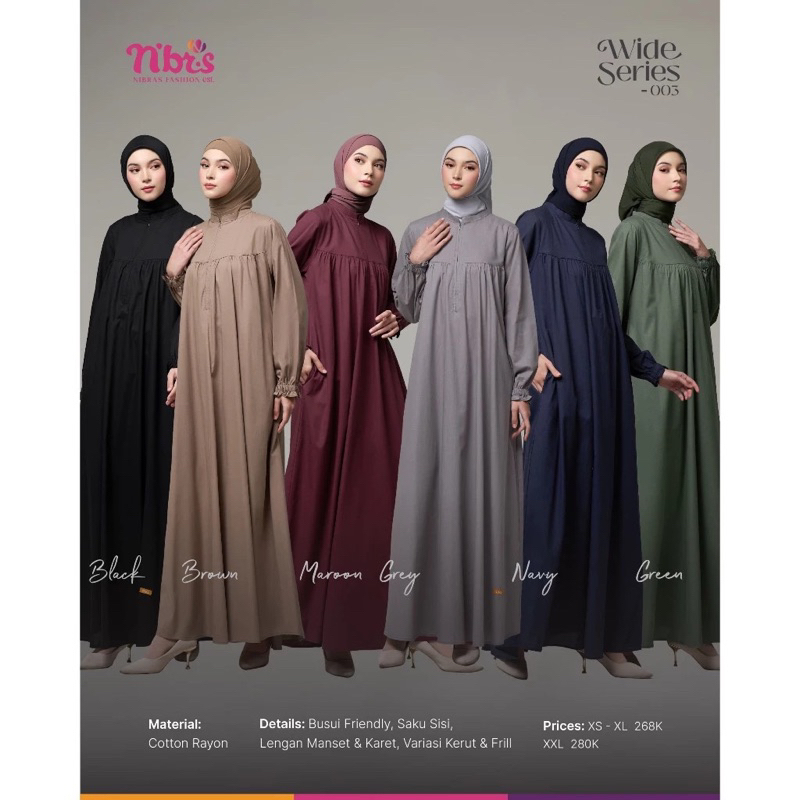 Jual WIDE 003 GAMIS MERK NIBRAS TERBARU | Shopee Indonesia