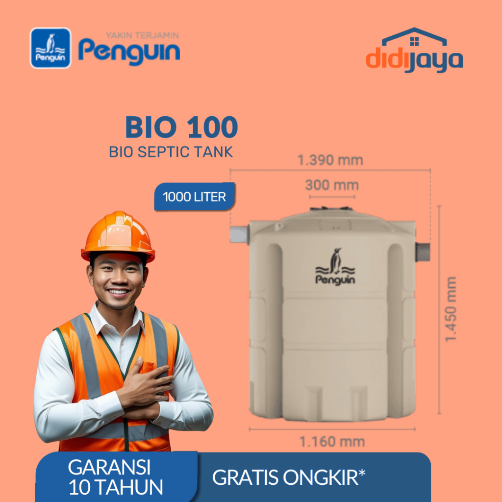 Jual Septic Tank Biorotech Penguin BIO 100 1000 Liter | Tangki Air ...