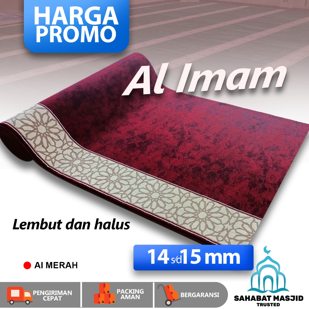Jual Karpet Masjid Al Imam/ Tebal 15mm / Karpet Meteran / Sajadah Masjid / | Shopee Indonesia