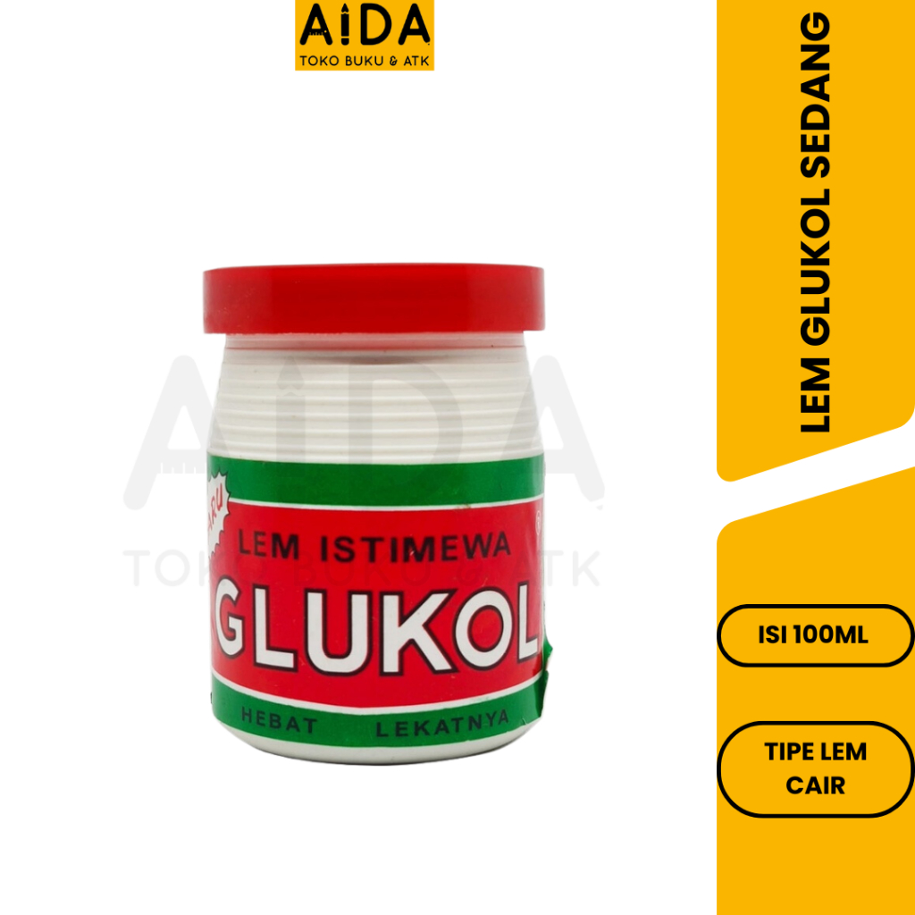 Jual Lem Cair Glukol ukuran Sedang + Stik (1 pcs) | Shopee Indonesia