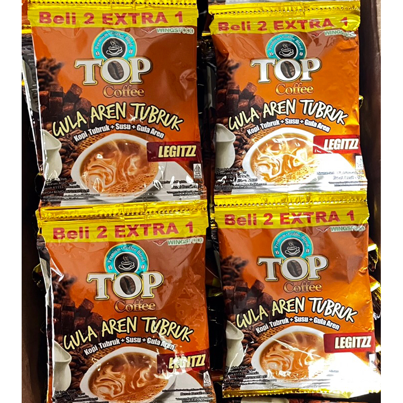 Jual TOP Coffee Gula Aren Tubruk Legitz ( 1 renteng isi 15 sachet x 22 ...