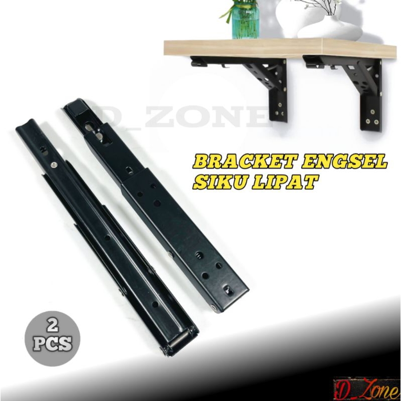 Jual Bracket Engsel Siku Lipat Meja Stainless Steel Black Bracket Siku ...