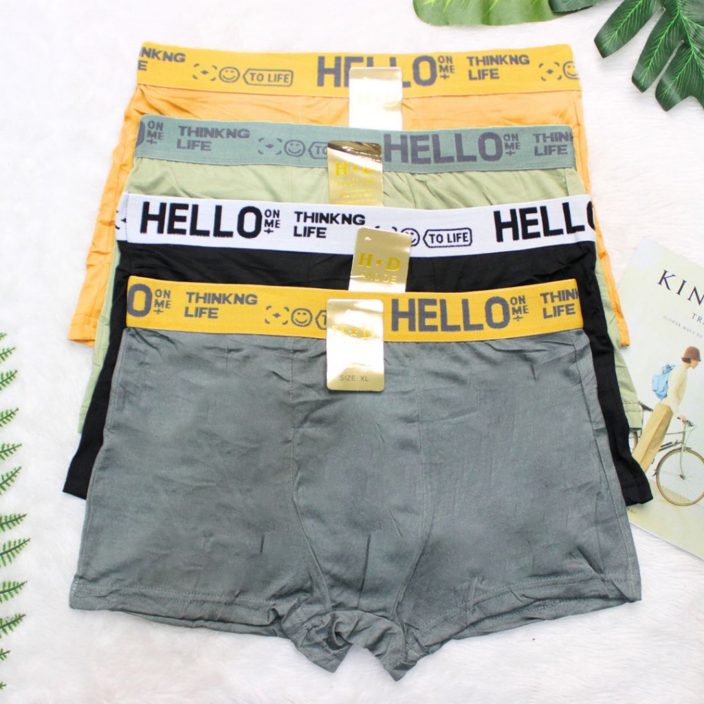 Jual (12 Pcs) CELANA DALAM PRIA BOXER HELLO CD LAKI LAKI IMPORT KATUN ...