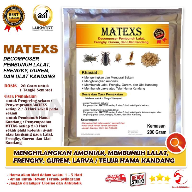 Jual Matexs Decomposer Pembunuh Lalat, Frenky, Gurem dan Ulat Kandang | Shopee Indonesia