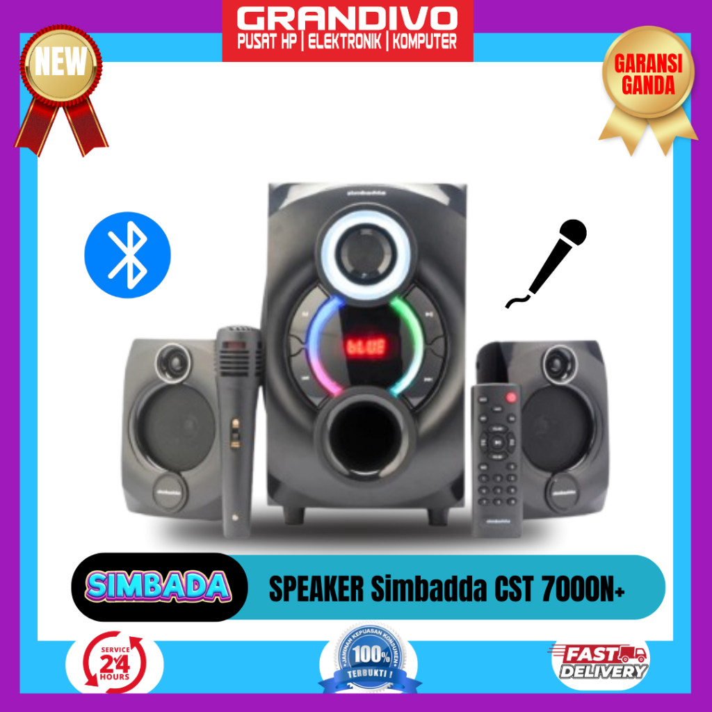 Jual Speaker Bluetooth Simbadda CST 7000N+ With Mic Subwoofer Bass ...