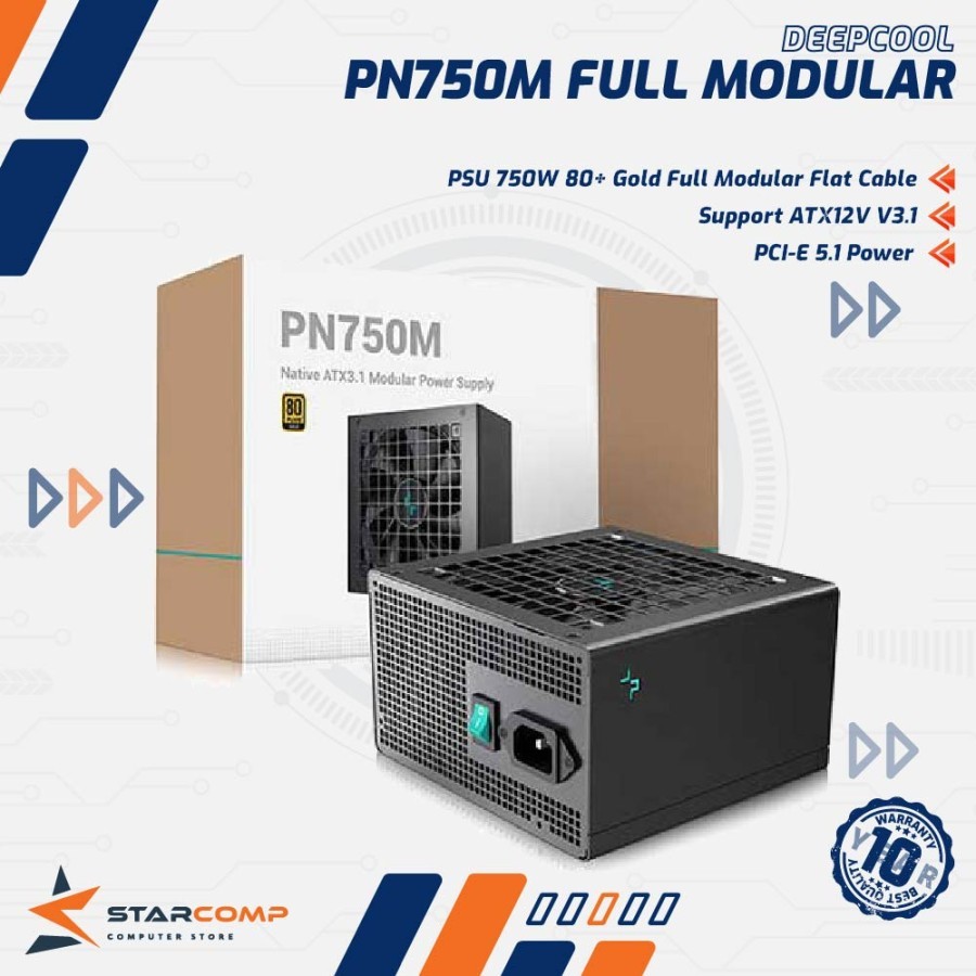 Jual DeepCool PN750M Native ATX3.1 Power Supply PSU 80+ Gold Full ...