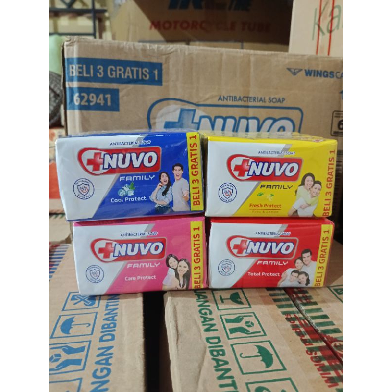 Jual Sabun batang nuvo family 100gr beli 3 gratis 1 | Shopee Indonesia