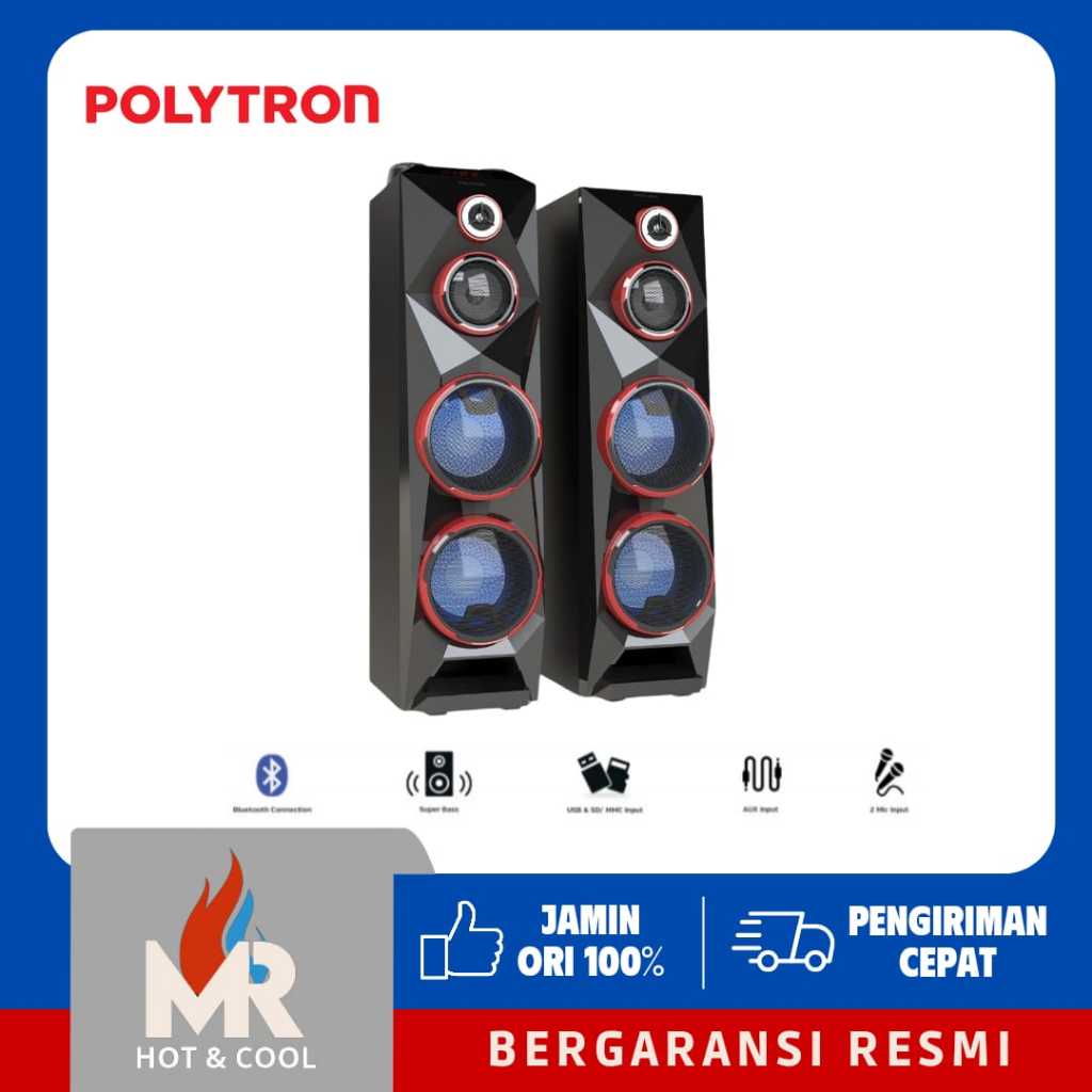 Jual Polytron PAS 8CF28 Speaker Aktif Super Bass Double Woofer 8 Inch ...