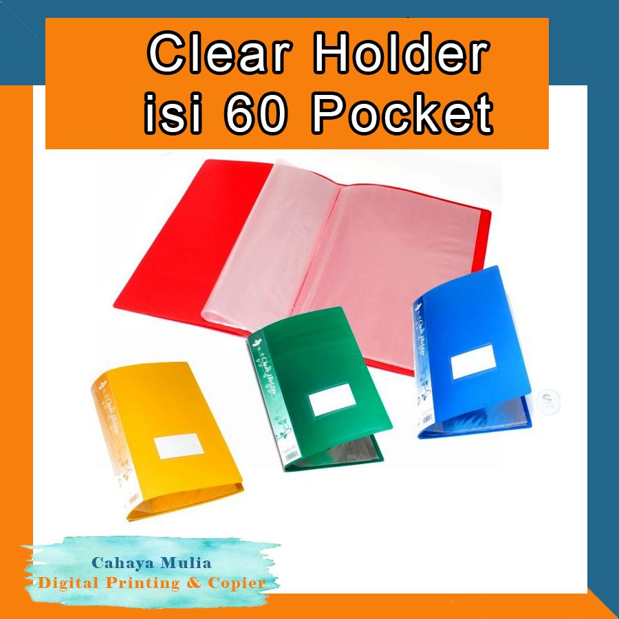 Jual Clear holder f4 isi 60 lbr/ map plastik clear holder - 60 plastik ...
