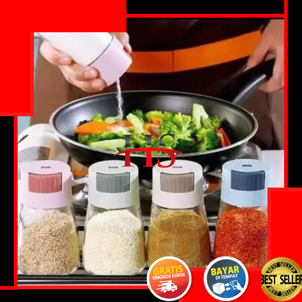 Jual Botol Tempat Bumbu Unik Dispenser bumbu Bubuk Dapur otomatis Garam ...