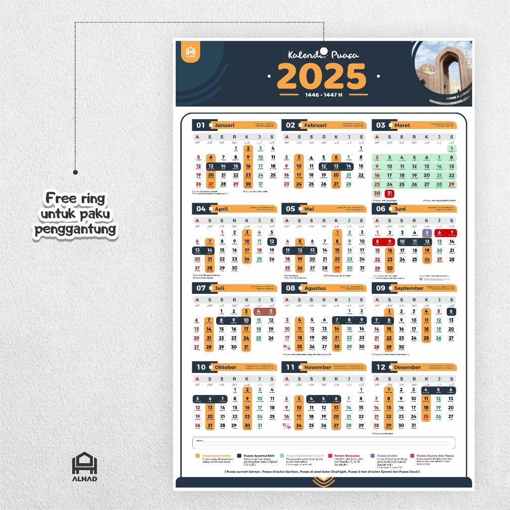 Jual Kalender Puasa 2025 I Komplit I Ukuran A3+ I A05 | Shopee Indonesia
