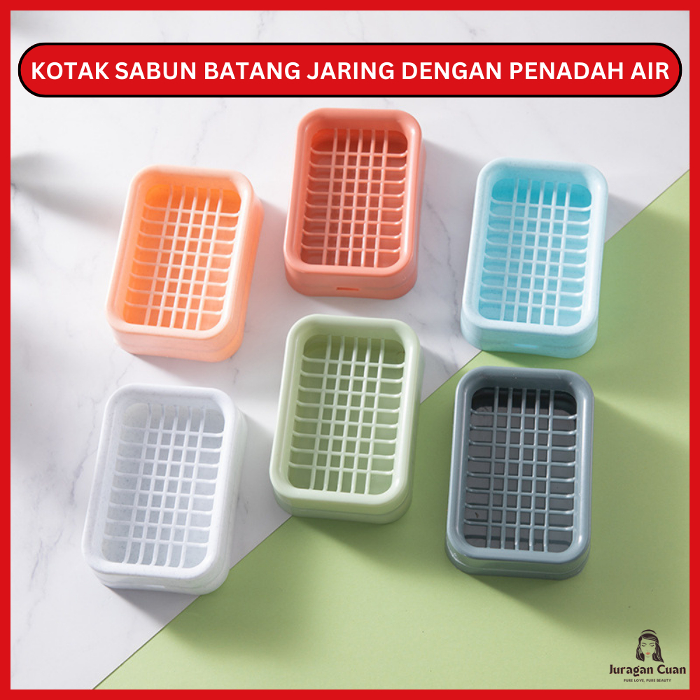 Jual KOTAK SABUN BATANG JARING DENGAN PENADAH AIR ANTI GENANG PERALATAN ...