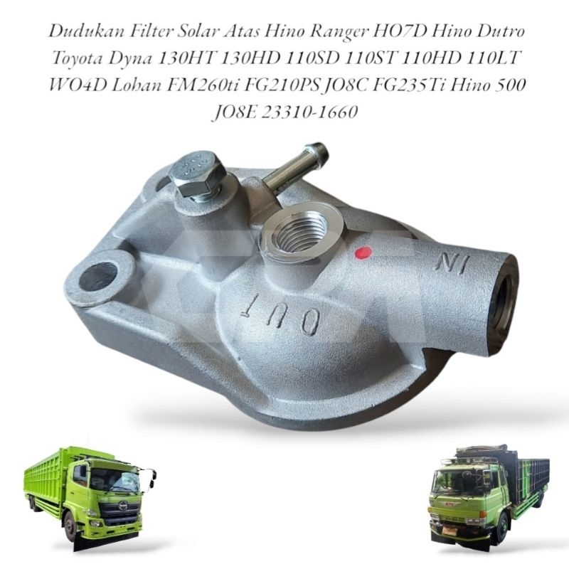 Jual Dudukan filter solar atas hino ranger HO7D hino dutro toyota dyna ...