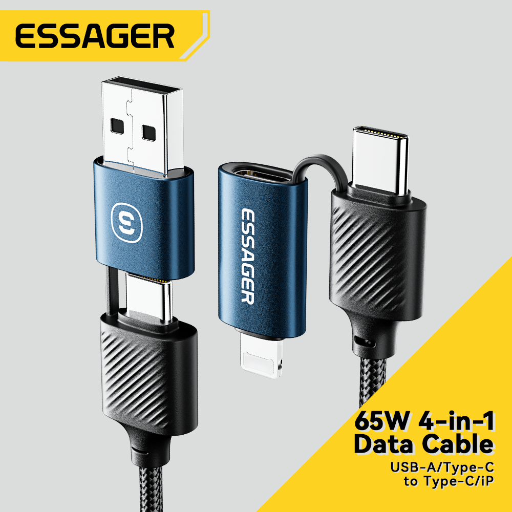Jual Essager 65W Kabel Data 4 In1 Fast Charging Kabel Data Multifungsi ...