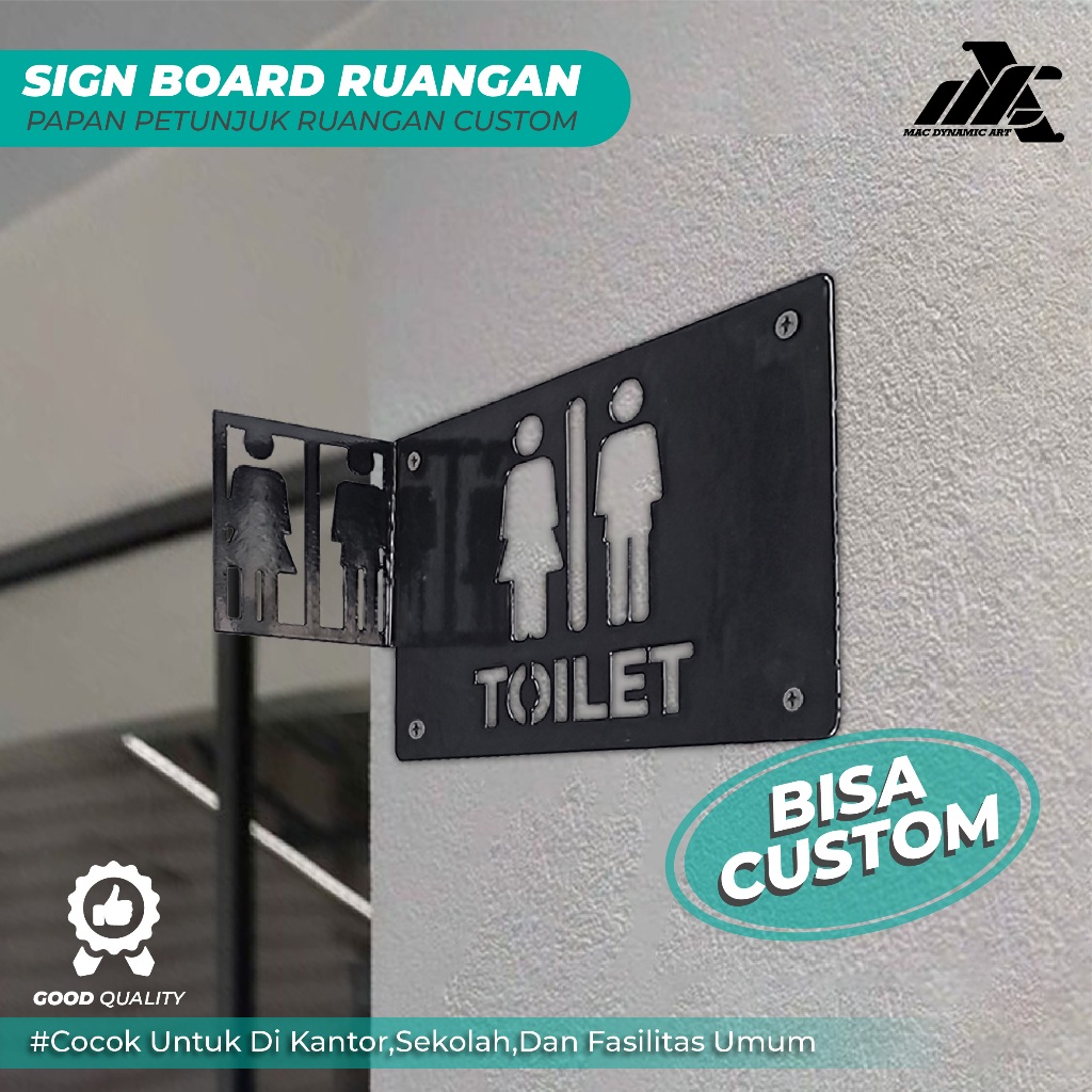 Jual SIGN BOARD TOILET CUSTOM SIGNAGE BAHAN BESI - PAPAN PENANDA ...