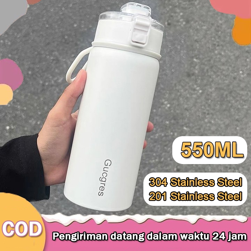 Jual Tumbler Minum Stainless Steel 550ml Portable Termos Premium Botol Aesthetic Korea Tahan ...