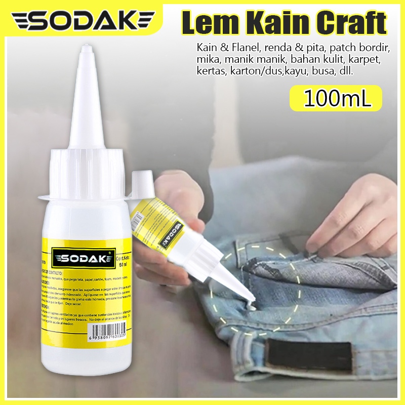 Jual Lem Perekat Kain Kulit 100ml / Lem Tekstil / Lem Craft / Lem ...
