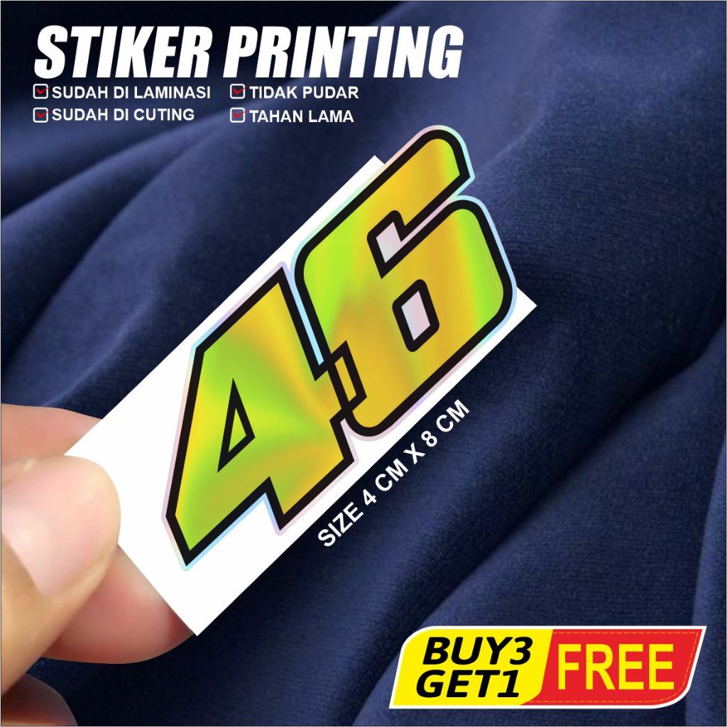 Jual Stiker Logo 46 Valentino Rossi ,Stiker hologram dan vinyl termurah ...