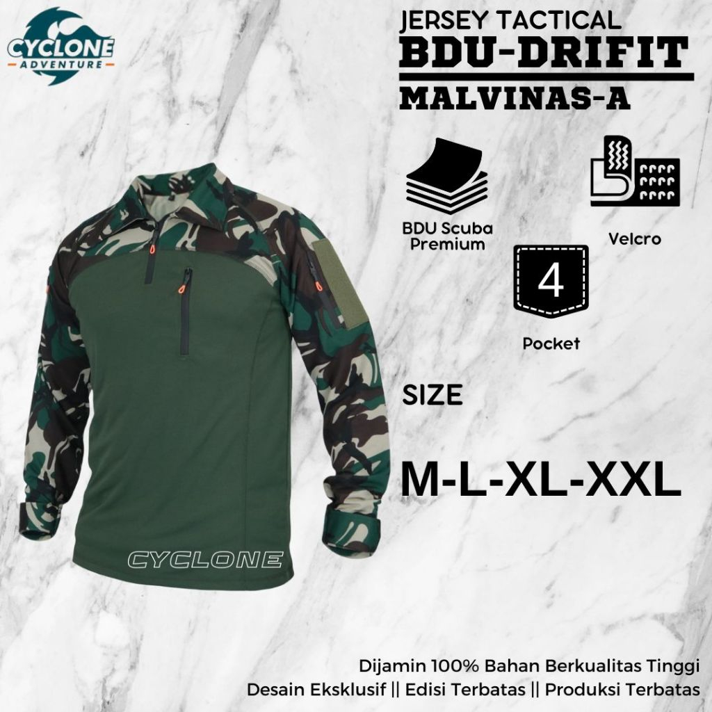 Jual KAOS JERSEY TACTICAL BDU DRIFIT MOTIF LORENG MALVINAS | Shopee Indonesia