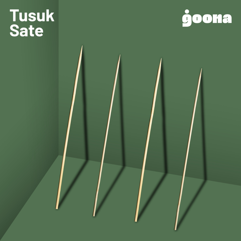 Jual Goona Tusuk Sate Kayu Premium Daging BBQ 20cm 100gr 1 pack - Satay ...