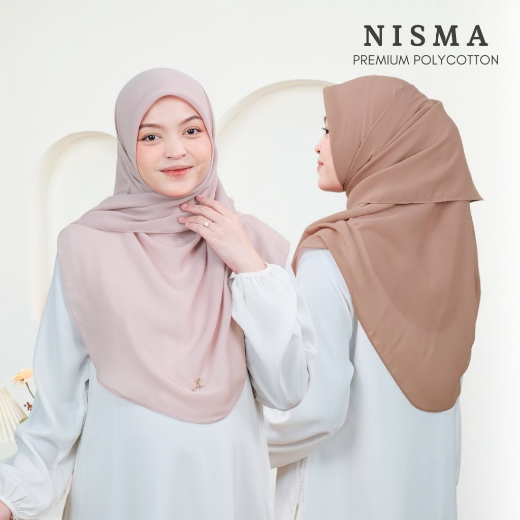 Jual Albata Hijab - Nisma Square Curve Polycotton | Shopee Indonesia