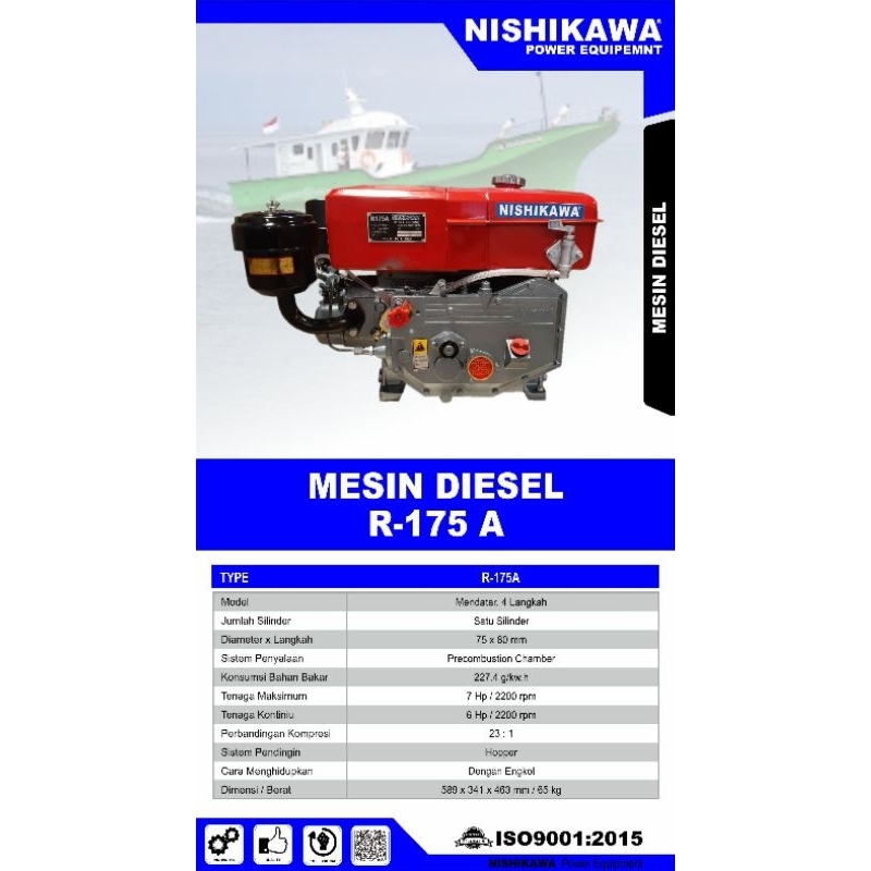 Jual Nishikawa Mesin Diesel R-175A 7HP | Shopee Indonesia