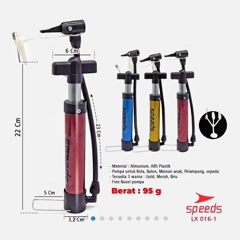 Jual POMPA UNTUK SEPEDA & BOLA (UKURAN MINI MUDAH DI BAWA BERPERGIAN ...